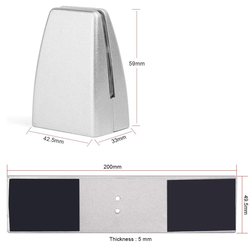 Kongwal Sneeze Guard Clamp Bracket, T-Shaped Desk Partition Clamp with Freestanding Base for Plexiglass or Acrylic Panel - Desktop, Countertop & Reception 1 PC (Assembled)