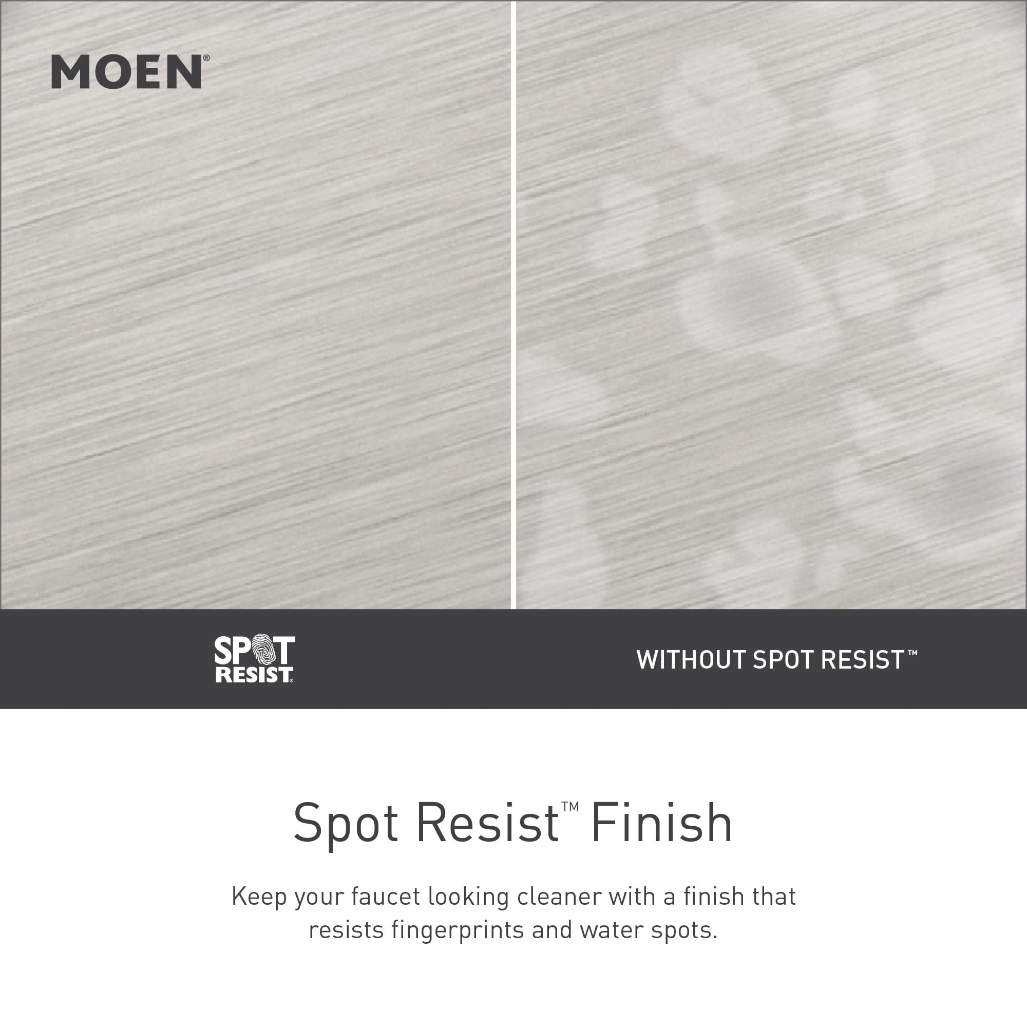 Moen Haber Spot Resist Brushed Nickel Two-Handle 4" Centerset Bathroom Faucet, 3-Hole Faucet, 84768SRN