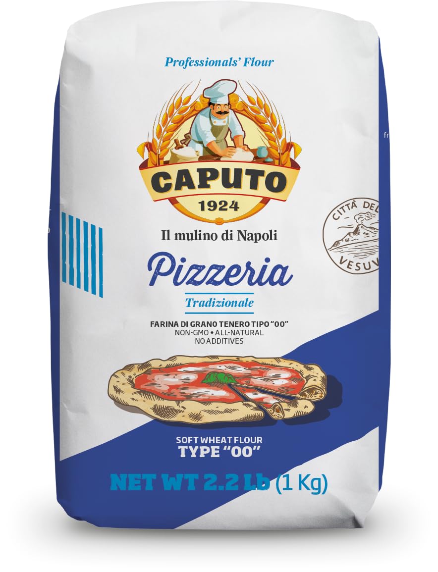 Antimo Caputo Pizzeria 00 Flour (Blue) 2.2 LB - Pack of 2 (Total 4.4 LBS)