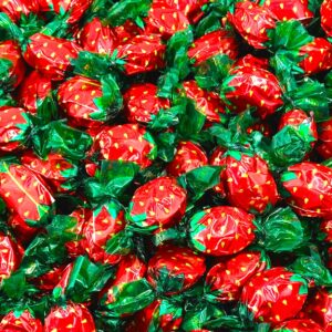 strawberry filled bon bons hard candy, individually wrapped (1 pound bag)