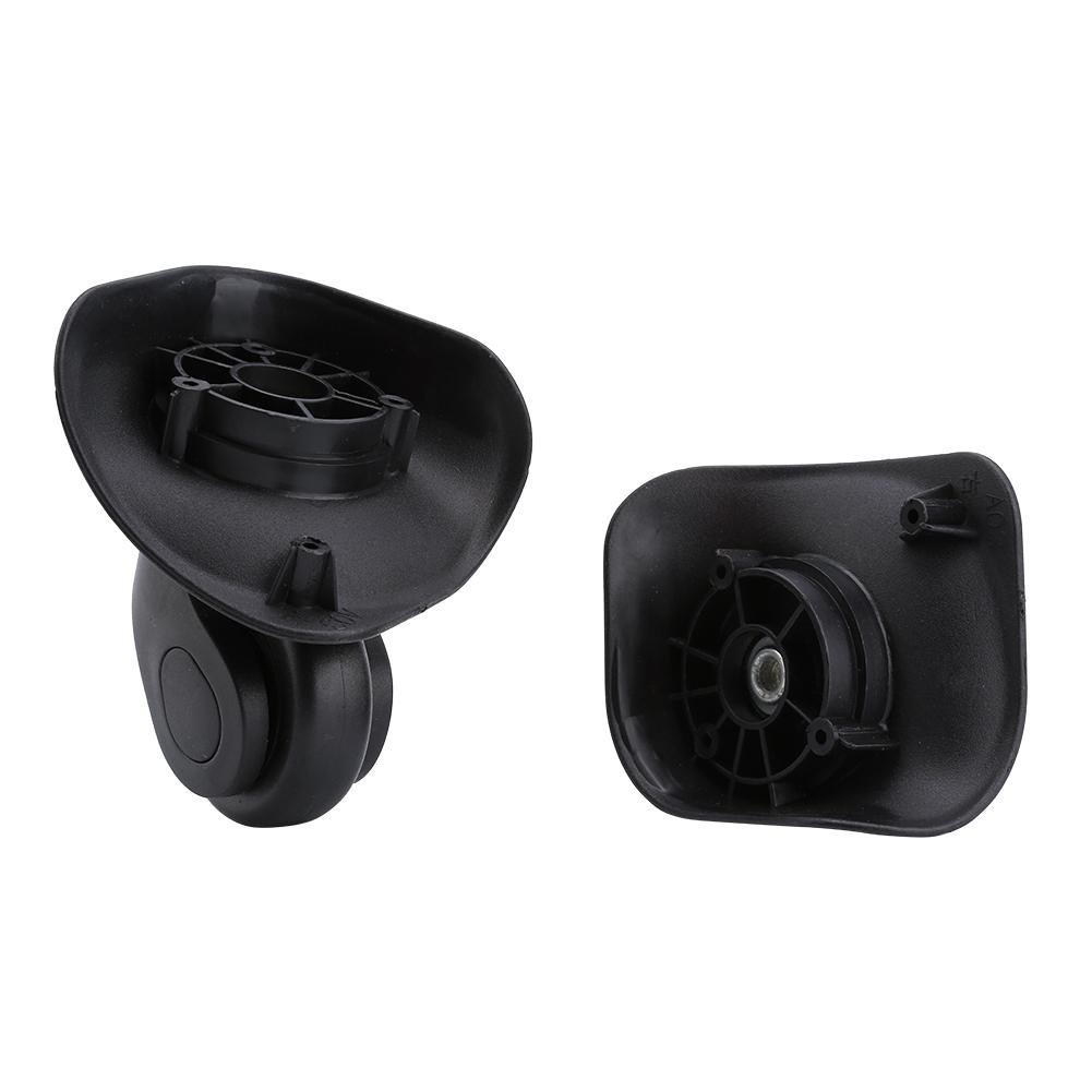 Suitcase Luggage Wheel Universal Suitcase Spare Wheels, 1 Pair Black PVC Replacement Wheels Silent Wear Pulley for Luggage Suitcase Trolley (W041-2 S)