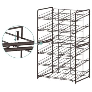 Can Organizer Stackable 2 Pack Can Storage Dispenser Rack 3 Tier Holds up 36 Cans Rotates First in First Out for Kitchen Cabinet or Pantry, Bronze