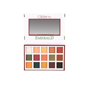 beauty creations emerald collection 1 eyeshadow palette 15 pigmented colors.