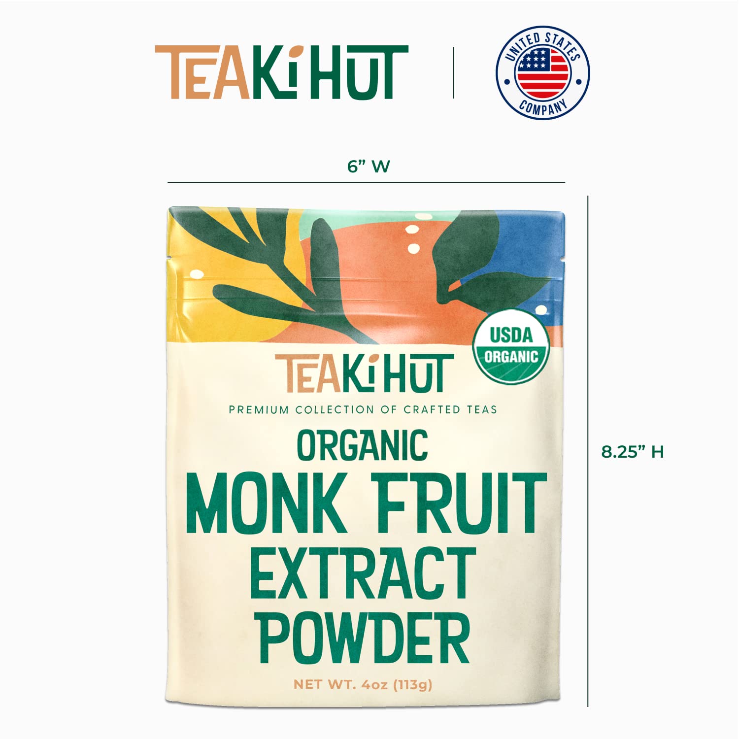 Organic Pure Monk Fruit Sweetener, No Erythritol 4oz, 100% Monk Fruit Extract Organic Powder for Keto and Paleo Diet, No Aftertaste, Zero Calories, Zero Carbs, Pure Monk Fruit Powder, 322 Servings