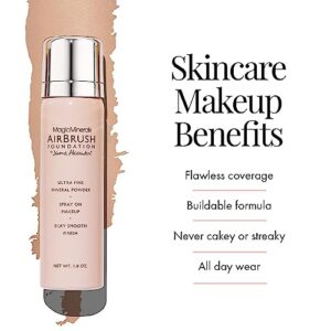 Jerome Alexander MagicMinerals AirBrush Foundation, Spray Makeup with Skincare Active Ingredients, Ultra-Light, Buildable, Full Coverage Formula (Fair)