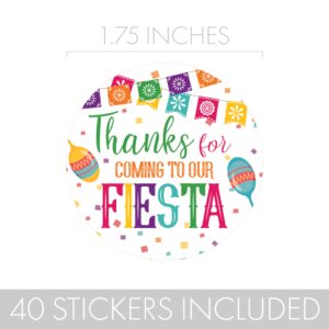 Taco 'Bout a Baby Thanks for Coming to Our Fiesta Stickers - 40 Labels