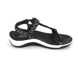 Skechers Women's Reggae Cup-My Bestie Sport Sandal, Black, 6