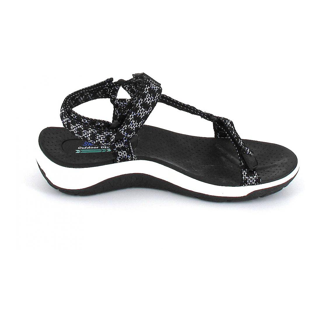 Skechers Women's Reggae Cup-My Bestie Sport Sandal, Black, 6