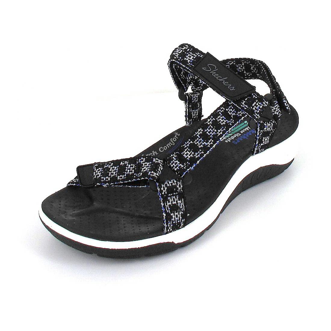 Skechers Women's Reggae Cup-My Bestie Sport Sandal, Black, 6