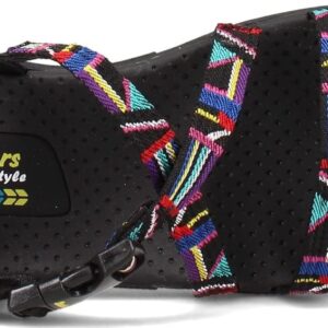 Skechers Women's Reggae-Native VIBEZ Sport Sandal, Black Multi, 6