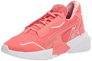 puma women's provoke xt sneaker, georgia peach-puma white, 8.5