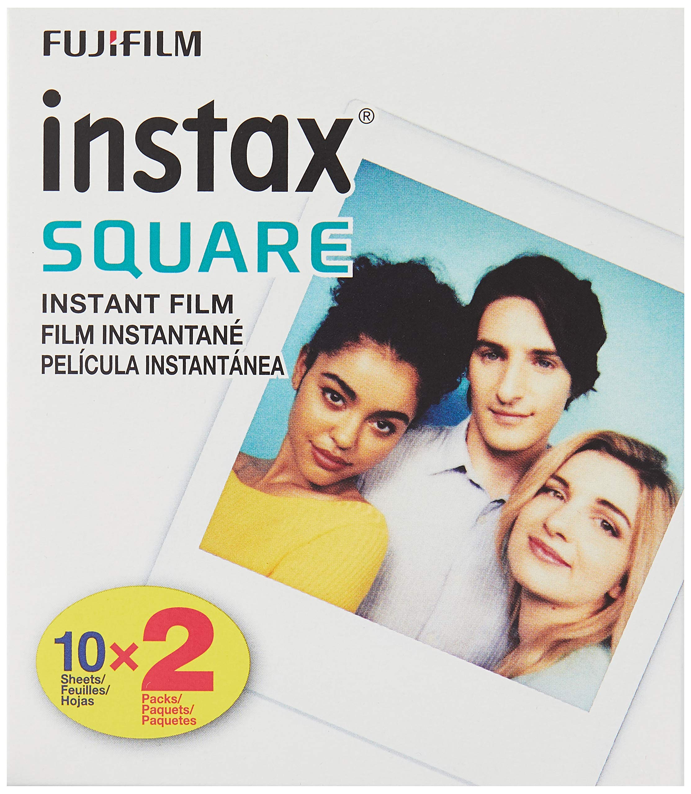 Fujifilm Instax Square SQ1 Instant Film Camera, Glacier Blue Bundle with Instax Square Film, White (20 Exposures)