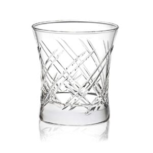 BOHEM'S Drinking Glasses for Water, Juice, Beer, Wine and Cocktails, Set of 6, Clear Tempered Glass Hand Cut Tumblers, Glassware Set for All Occasions (8 oz)