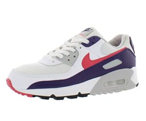 nike women's air max 90 shoe, white/eggplant/flare zen grey, 11