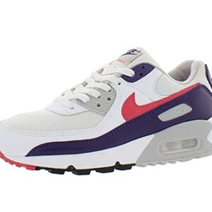 Nike Women's Air Max 90 Shoe, White/Eggplant/Flare Zen Grey, 11