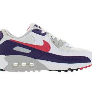 Nike Women's Air Max 90 Shoe, White/Eggplant/Flare Zen Grey, 11