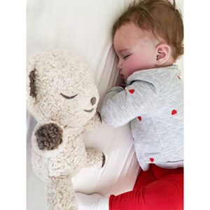 SNOObear White Noise Machine - Cry-Activated Plush Baby Sleep Soother - Cream Woolly