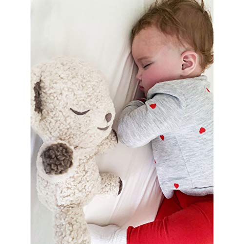 SNOObear White Noise Machine - Cry-Activated Plush Baby Sleep Soother - Cream Woolly