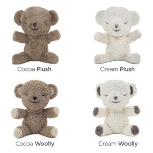 SNOObear White Noise Machine - Cry-Activated Plush Baby Sleep Soother - Cream Woolly