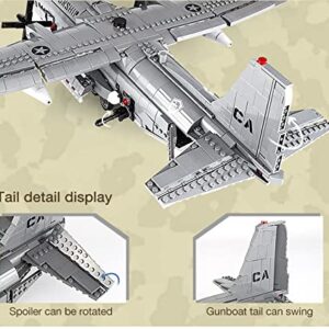 General Jim's AC-130 Gunship Building Blocks Plane Military Bricks Set - Ground-Attack Aircraft with Interactive Features | Compatibke with Cobi, Lego Sets and All Major Brands