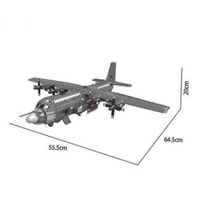 General Jim's AC-130 Gunship Building Blocks Plane Military Bricks Set - Ground-Attack Aircraft with Interactive Features | Compatibke with Cobi, Lego Sets and All Major Brands