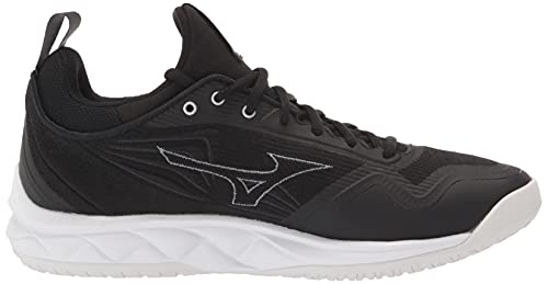 Mizuno 2 Wave Luminous Women's Volleyball Shoe 8 (0800), Black/White, 8