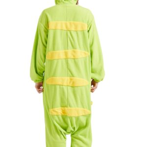 DarkCom Onesie Pajamas Adult Animal Halloween Costume Caterpillar Cosplay One Piece Unisex Homewear Polar Fleece Sleepwear Medium