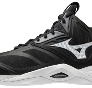 Mizuno womens Wave Momentum Mid Volleyball Shoe 8 1 2 0850 , Black/White, 8.5 US