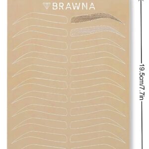 BRAWNA 6 Pack PMU Practice Skin for Microblading and Microshading Eyebrows - Inkless - Double-Sided - PMU Supplies