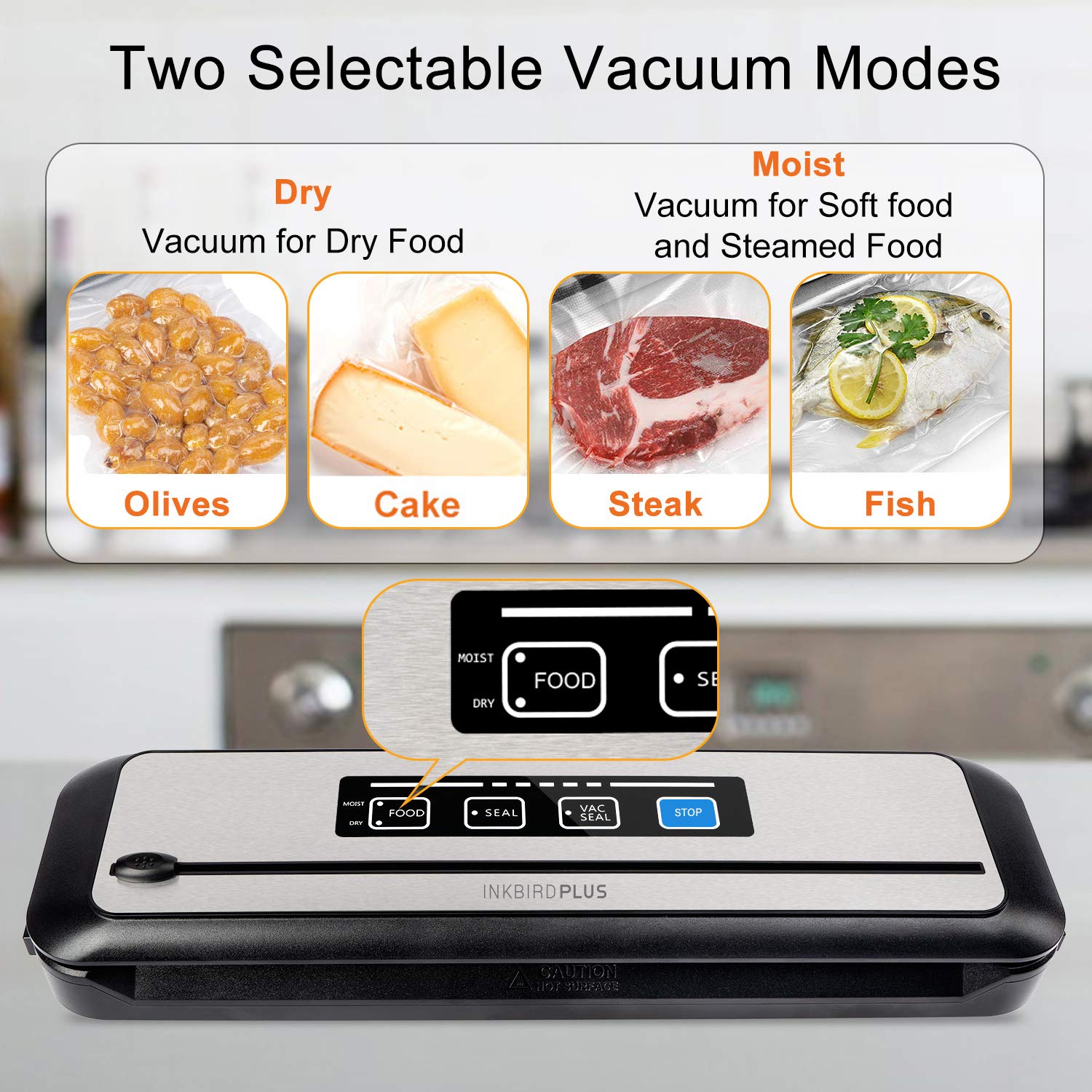 INKBIRD WiFi Sous-Vide Cooker & Vacuum Sealer with Full Starter Kits Automatic PowerVac Air Sealing Machine for Food Preservation| 1000 Watts Sous vide Machine with Recipes, Precise Temperature &Timer