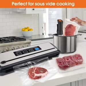 INKBIRD WiFi Sous-Vide Cooker & Vacuum Sealer with Full Starter Kits Automatic PowerVac Air Sealing Machine for Food Preservation| 1000 Watts Sous vide Machine with Recipes, Precise Temperature &Timer