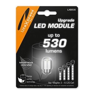 litexpress lxb530 led upgrade module 530 lumen for 3-6 c/d-cell maglite torches