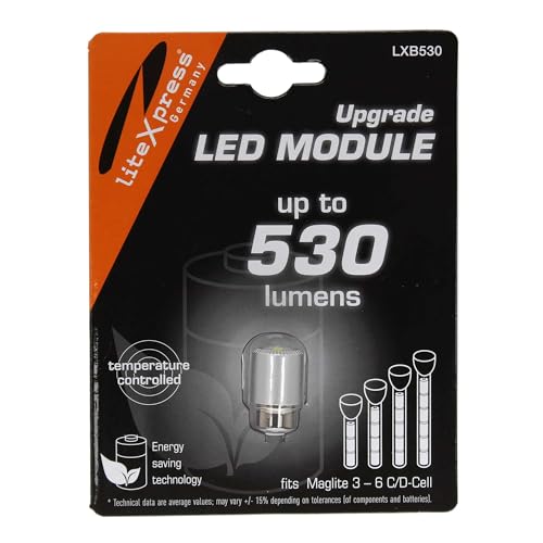 LiteXpress LXB530 LED Upgrade Module 530 Lumen for 3-6 C/D-Cell Maglite Torches