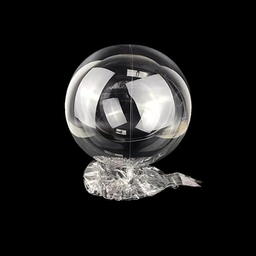 Clear Balloons, 18" Pre Stretched 15 Packs Big Stuffing Crystal Clear Bubble Bobo Balloons for Air or Helium Use