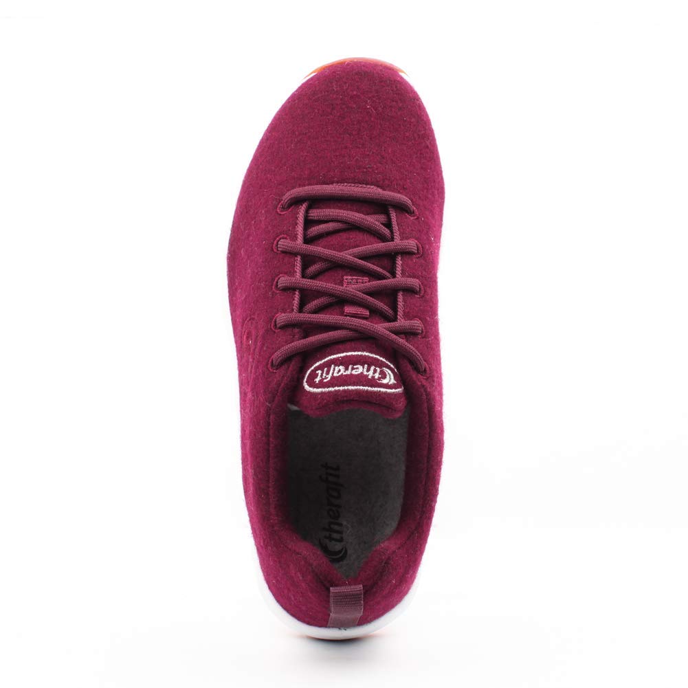 Therafit Paloma Women's Wool Athletic Shoe 8 / Burgundy