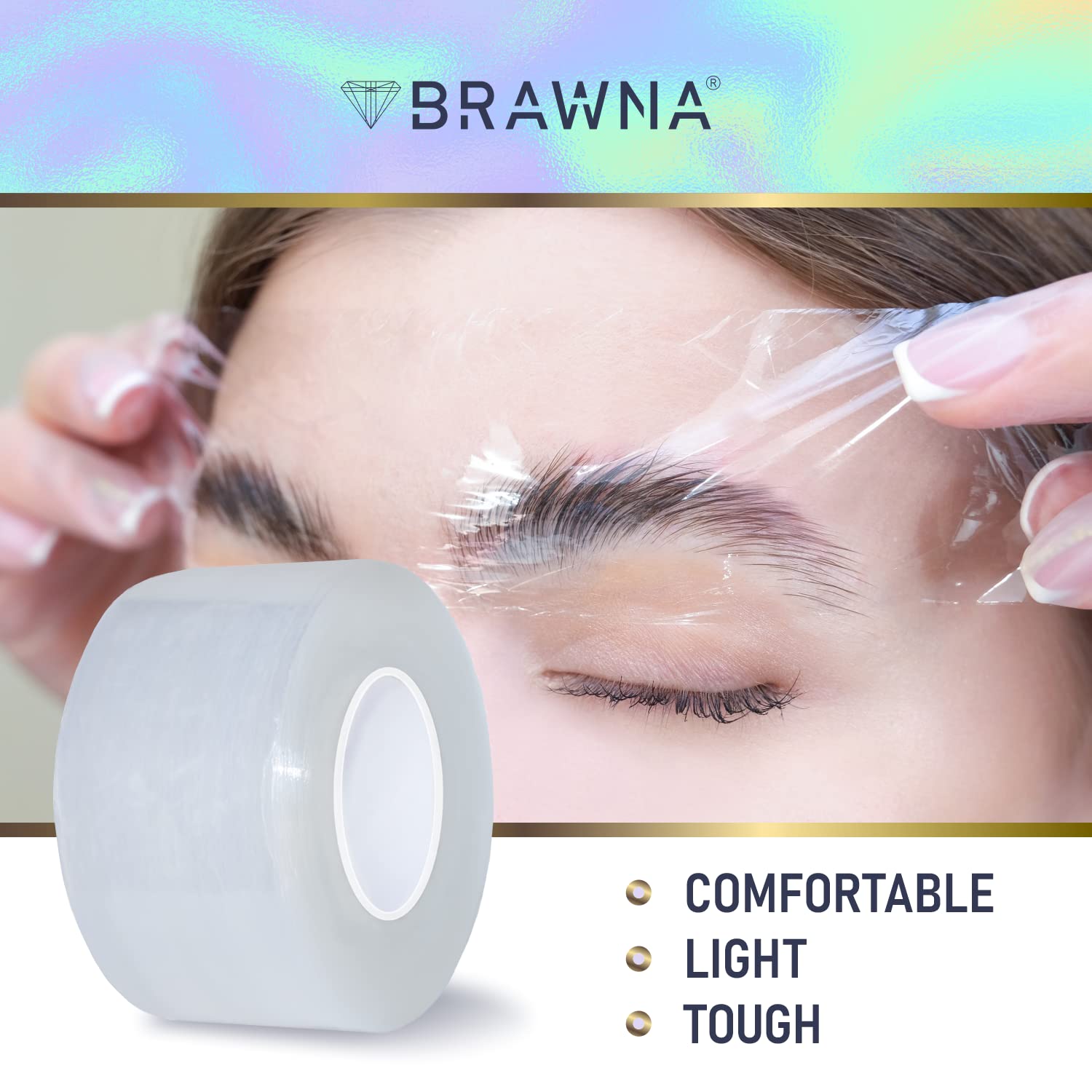 BRAWNA 1300 Ft [ 400 M ] Superior Preservative Film – Microblading Wrap for Lip Blush, Eyebrow Lamination Tint Kit & Lash Lift – PMU Plastic Wrap & PMU Supplies - Microblading Kit - 1 Pack