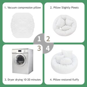 4PC Newborn Photography Props Baby Posing Aid Pillow Beans Bag 1pc Donut +3 pcs Posing Pillow Photograph Shoot Set for 0-4 Months Baby White