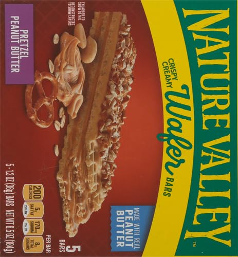 Nature Valley Wafer Bars, Pretzel Peanut Butter, 1.3 oz, 5 ct