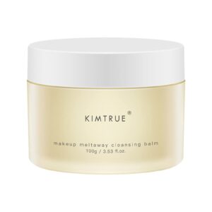 Kimtrue Meltaway Cleansing Balm: 2-in-1 Instant Makeup Remover & Skin Enhancer | Rich in Bilberry & Moringa | Eco-Friendly, for All Skin Types | 100g/3.53 Oz