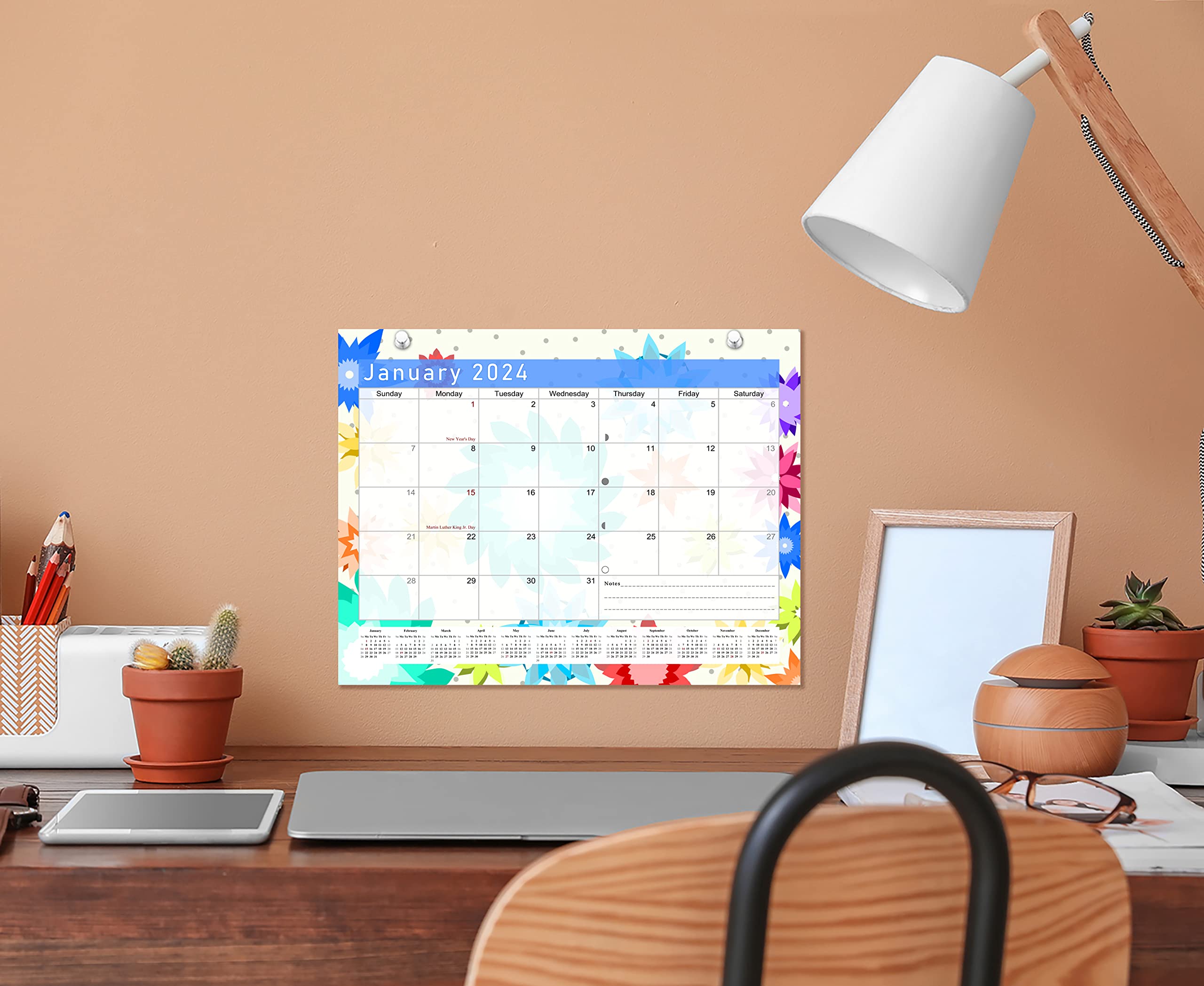 2024 Monthly Magnetic/Desk Calendar - 12 Months Desktop/Wall Calendar/Planner - (Edition #01)