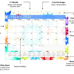 2024 Monthly Magnetic/Desk Calendar - 12 Months Desktop/Wall Calendar/Planner - (Edition #01)