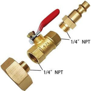 Winterize Adapter with 1/4 Inch Male Quick Connecting Plug and 3/4 inch Male GHT Thread, 1/4 Inch Male Quick Plug and 3/4 Inch Female Garden Hose Threading, Winterize Quick Adapte (Male+Female)