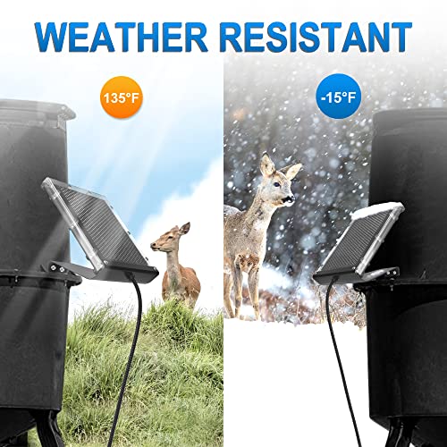 POWOXI 12V 1.7W Solar Panel to Recharge Deer Feeder Battery Waterproof Outdoor Solar Charger with Mounting Bracket (12v Deer Feeder Solar Panel 1.7W)