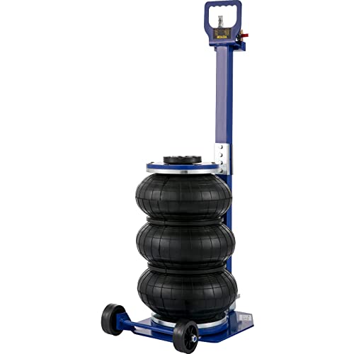 VEVOR Air Jack, 3 Ton/6600 lbs Triple Bag Air Jack, Air Bag Jack Lift Up to 15.75 Inch, 3-5S Fast Lifting Air Bag Jack for Cars with Adjustable Long Handle (Blue)