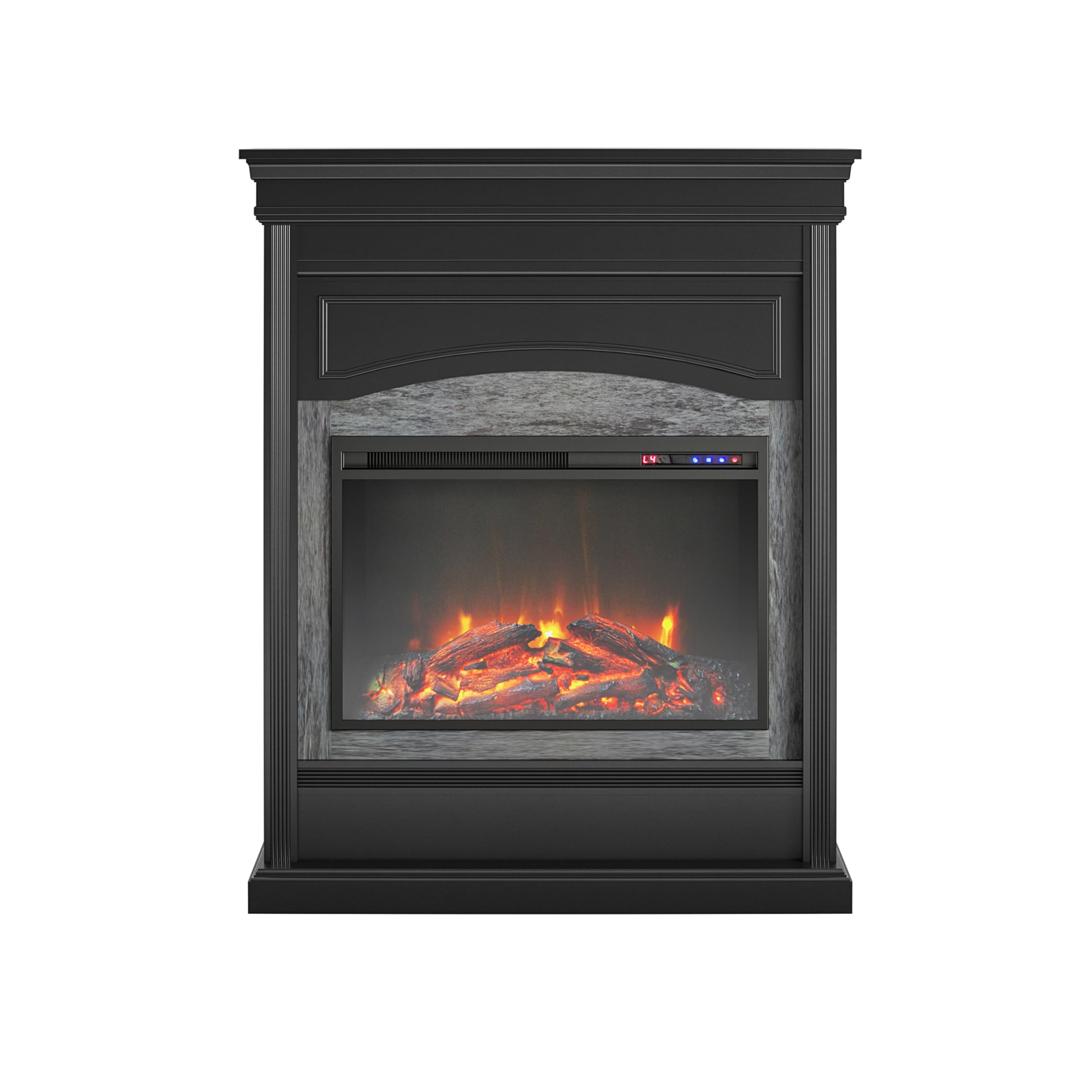 Ameriwood Home Lamont Electric Fireplace, Black