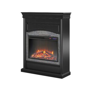 Ameriwood Home Lamont Electric Fireplace, Black