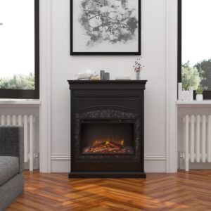 Ameriwood Home Lamont Electric Fireplace, Black