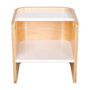 ECR4Kids Bentwood Multipurpose Cube Chair, Kids Furniture, Natural/White