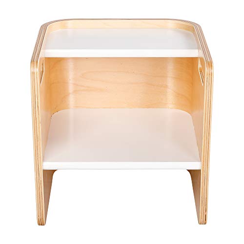 ECR4Kids Bentwood Multipurpose Cube Chair, Kids Furniture, Natural/White