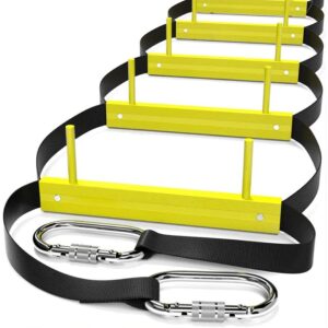 fire escape ladder 3 story | rope ladder fire escape for homes 3rd floor | portable, foldable & compact | emergency ladder suitable for balcony & windows